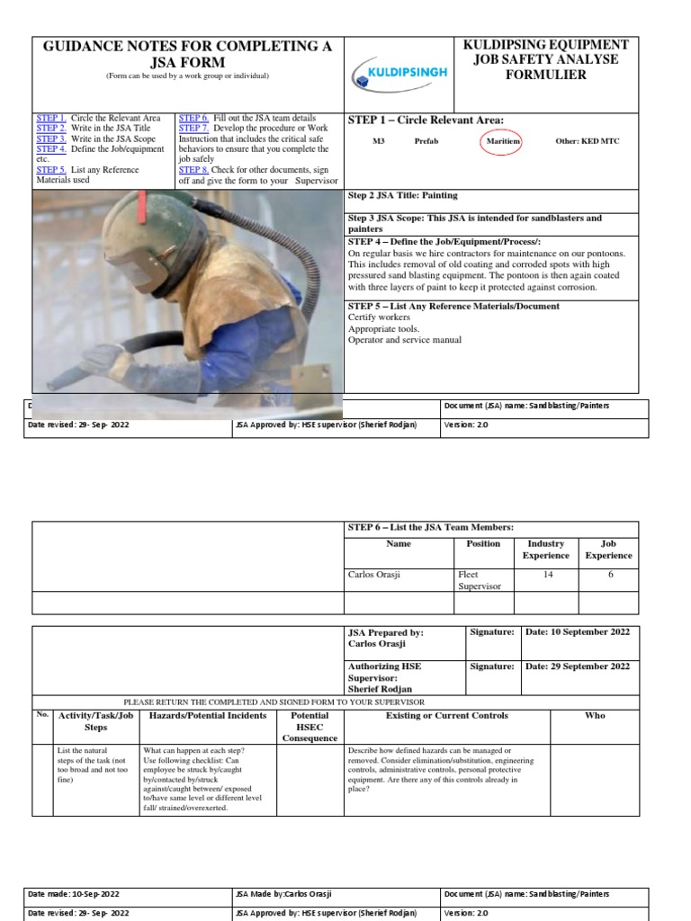 Jsa Sandblasting And Coating 29 Sep 2022 Download Free Pdf Personal