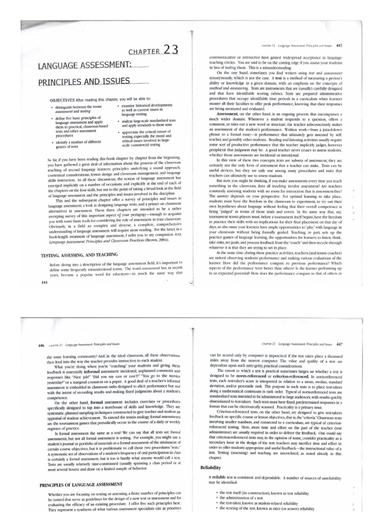 L2 Assessment Principles - Brown-1 | PDF