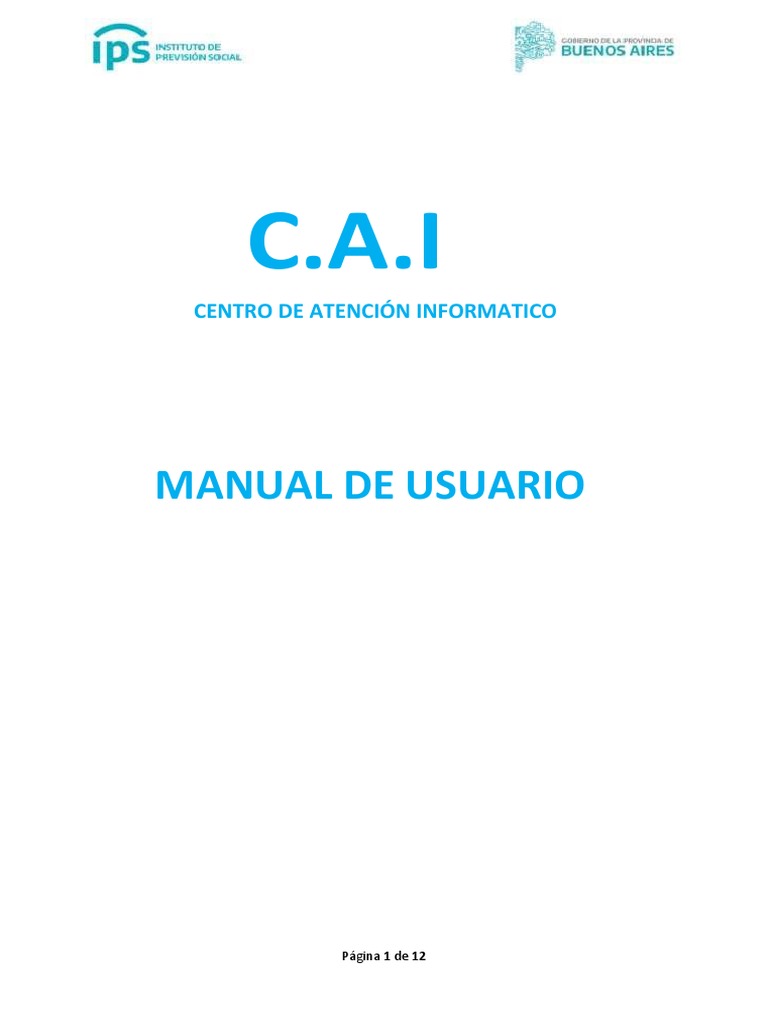 Manual de Usuario CAI | PDF | Contraseña | Usuario (informática)