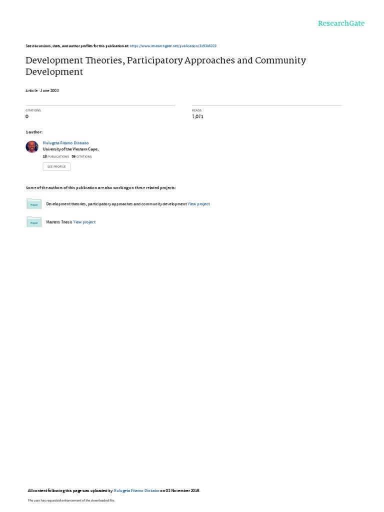 Community Development | PDF