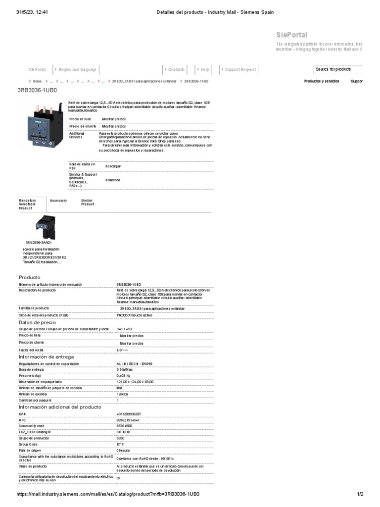 Relay Siemens | PDF | Herramientas | Electricidad