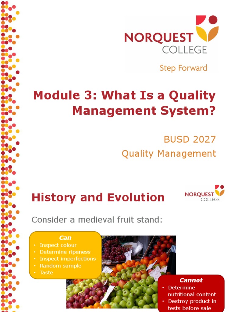 BUSD2027 QualityMgmt Module3 PwrPoint 16jun17 | PDF | Quality ...