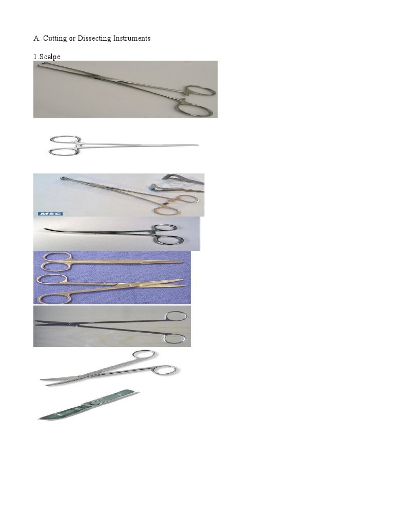 Cutting Instruments Overview: Scalpels | PDF
