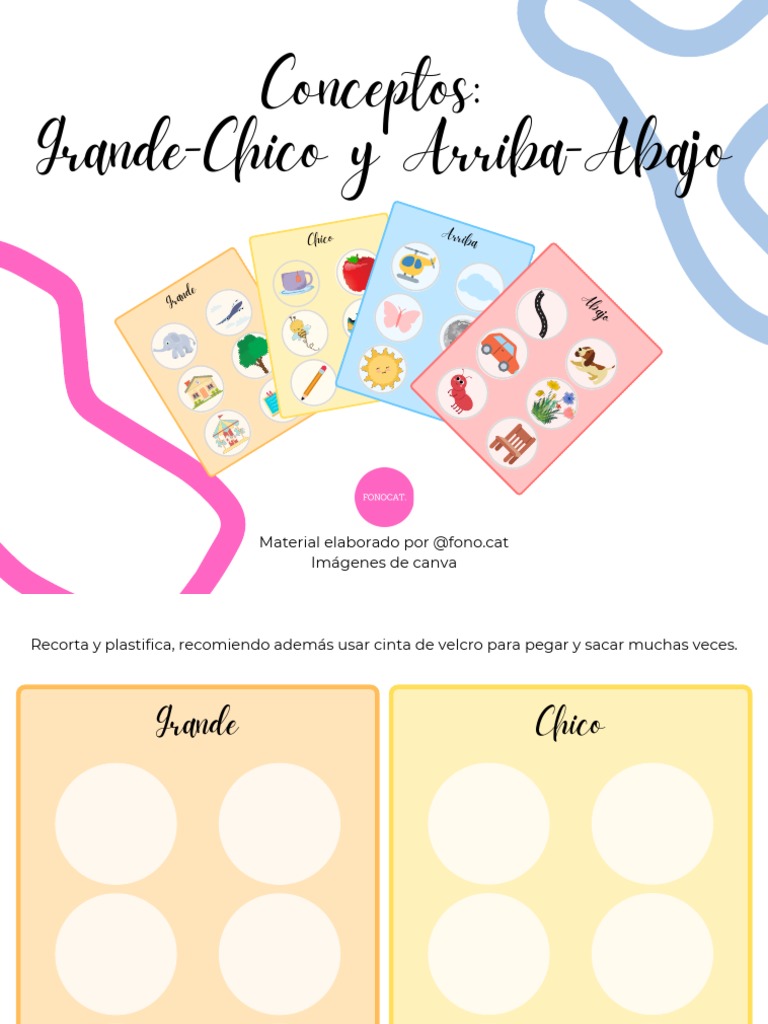Conceptos Grande-Chico y Arriba-Abajo | PDF