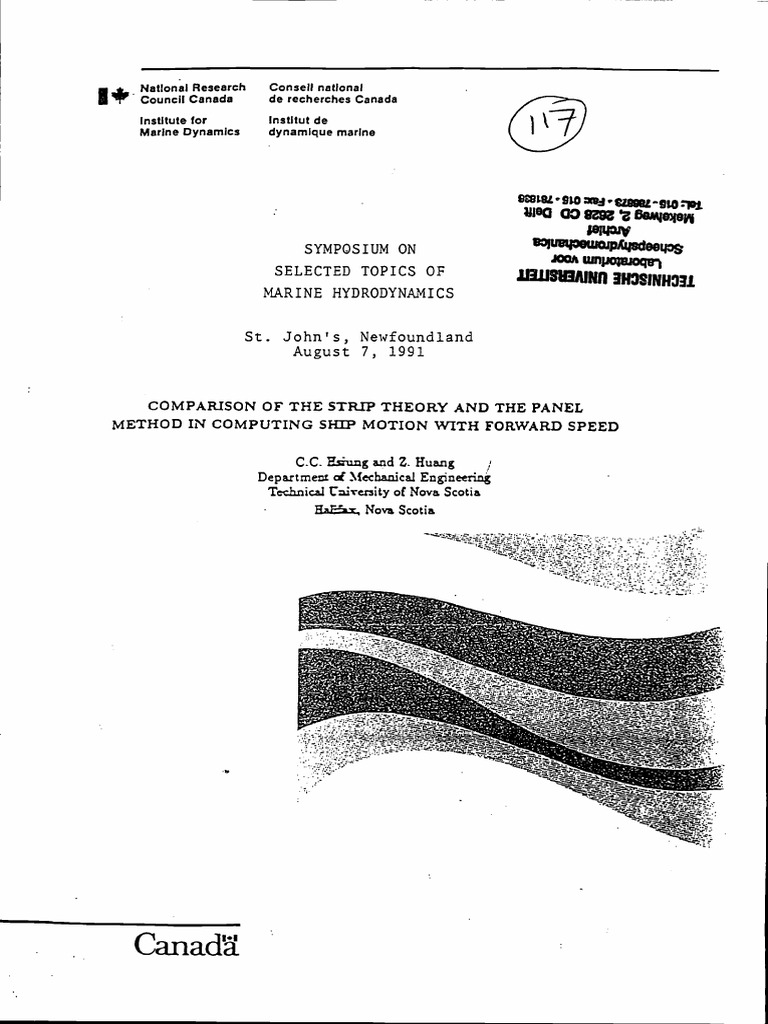Canad: Comparison of The Strip Theory and The Panel Method in Computing ...