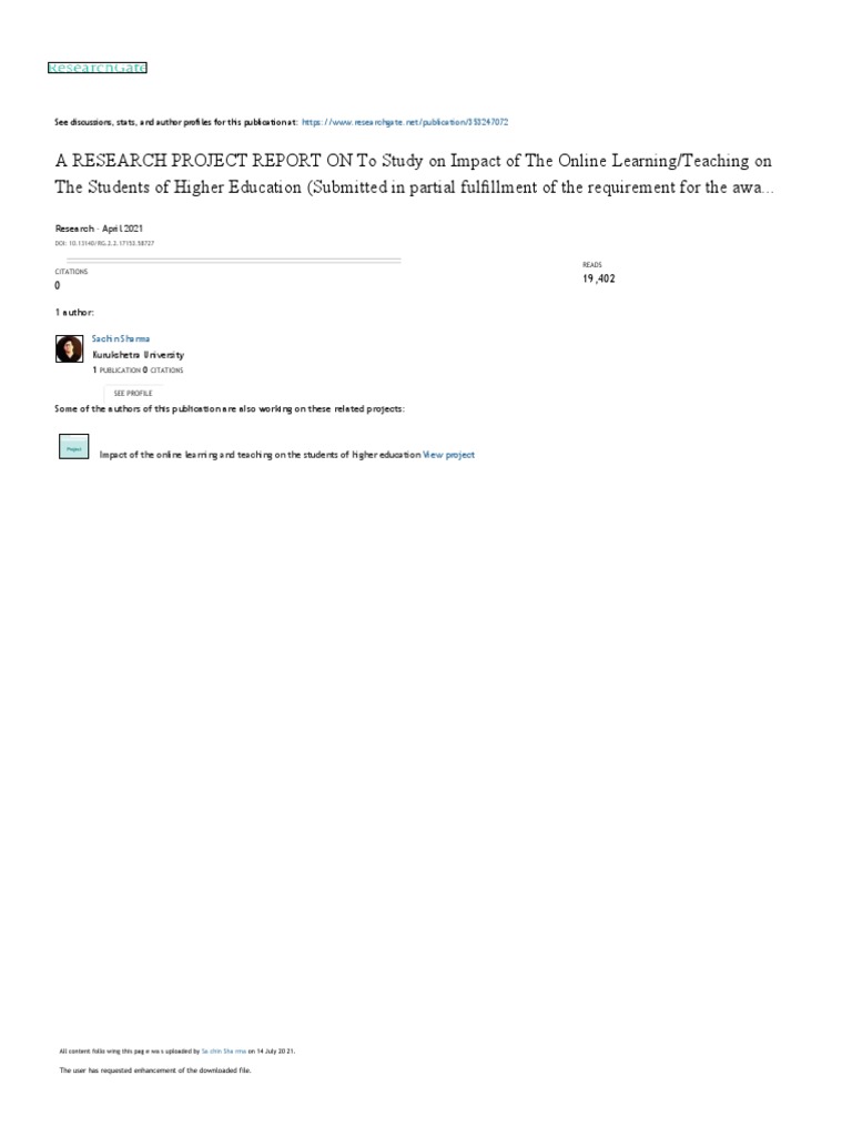 Mba Project (Aditi Sharma) - Converted-1 | PDF | Educational Technology ... Mba Project (Aditi Sharma) - Converted-1 | PDF | Educational Technology ...
