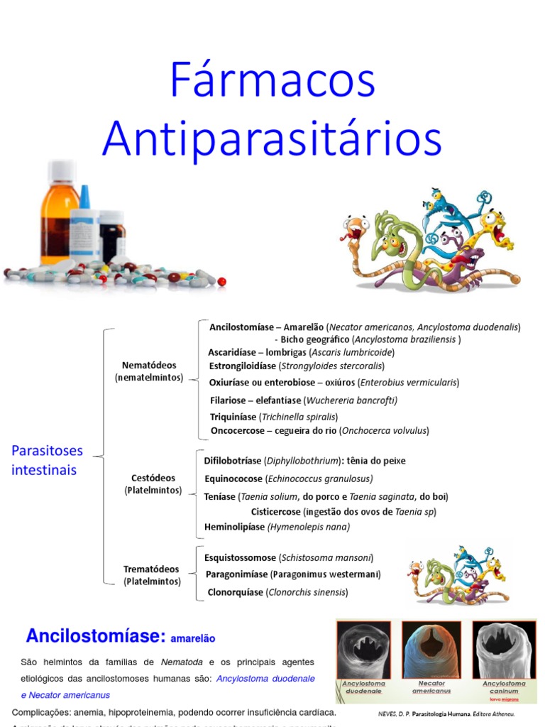 Fármacos antiparasitários | PDF | Microbiologia | Parasitologia