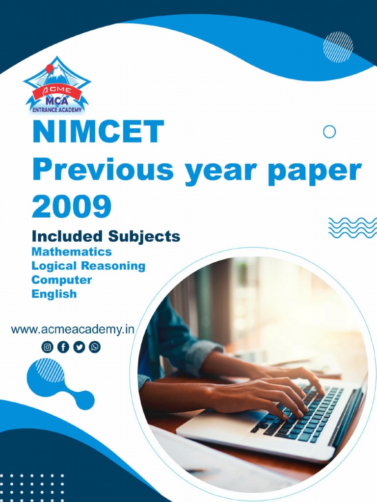 NIMCET 2009 Mca Entrance Cuet Du Mca Previous Year Paper For Practice | PDF | Central Processing ...