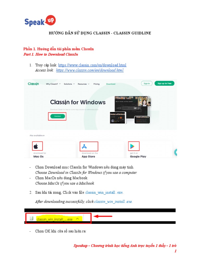 HƯỚNG DẪN SỬ DỤNG CLASSIN - CLASSIN GUIDLINE | PDF