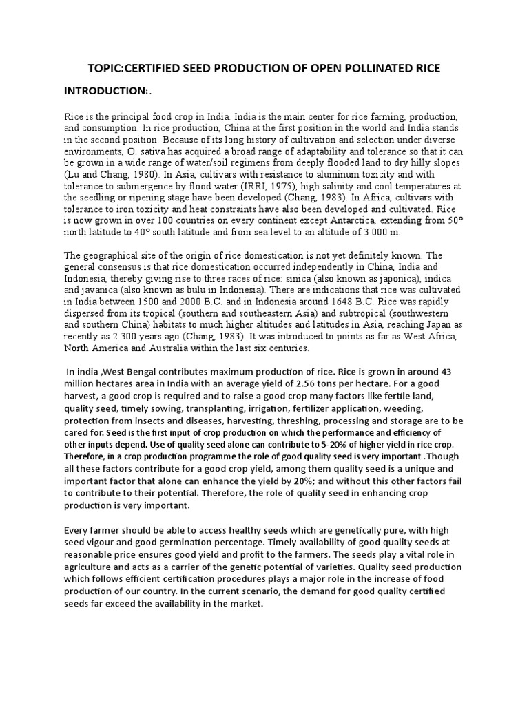 Sourav JOYDEEP Seed DPR | PDF | Rice | Agriculture