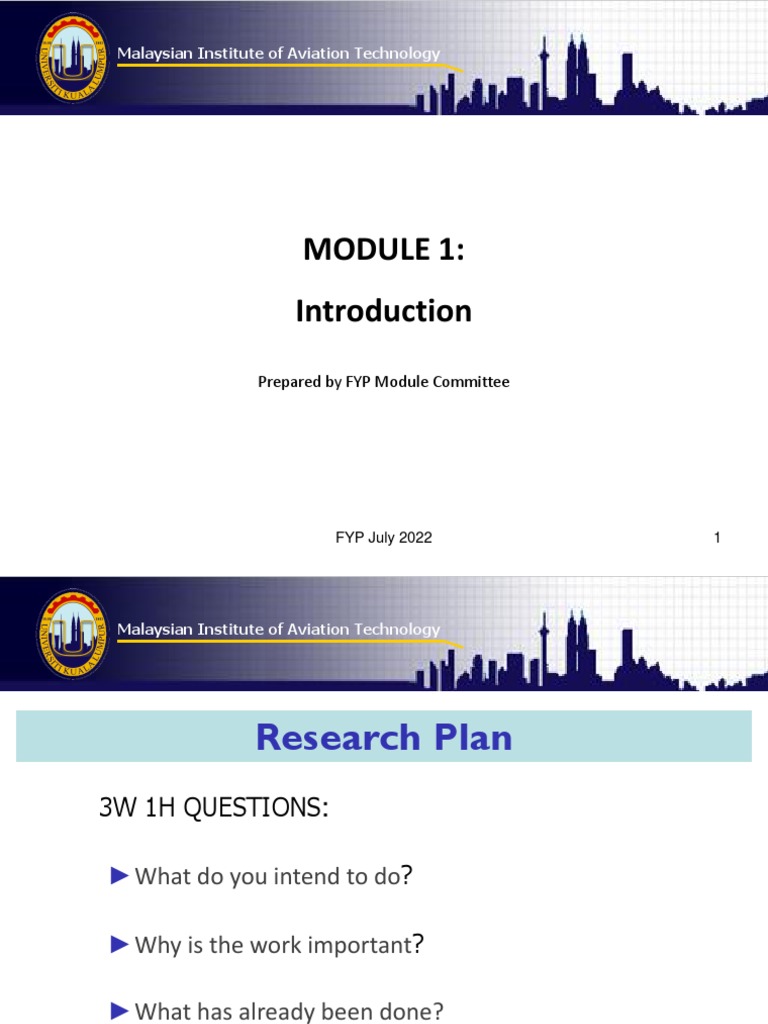 FYP Module 1 Introduction | Download Free PDF | Goal | Drag (Physics)