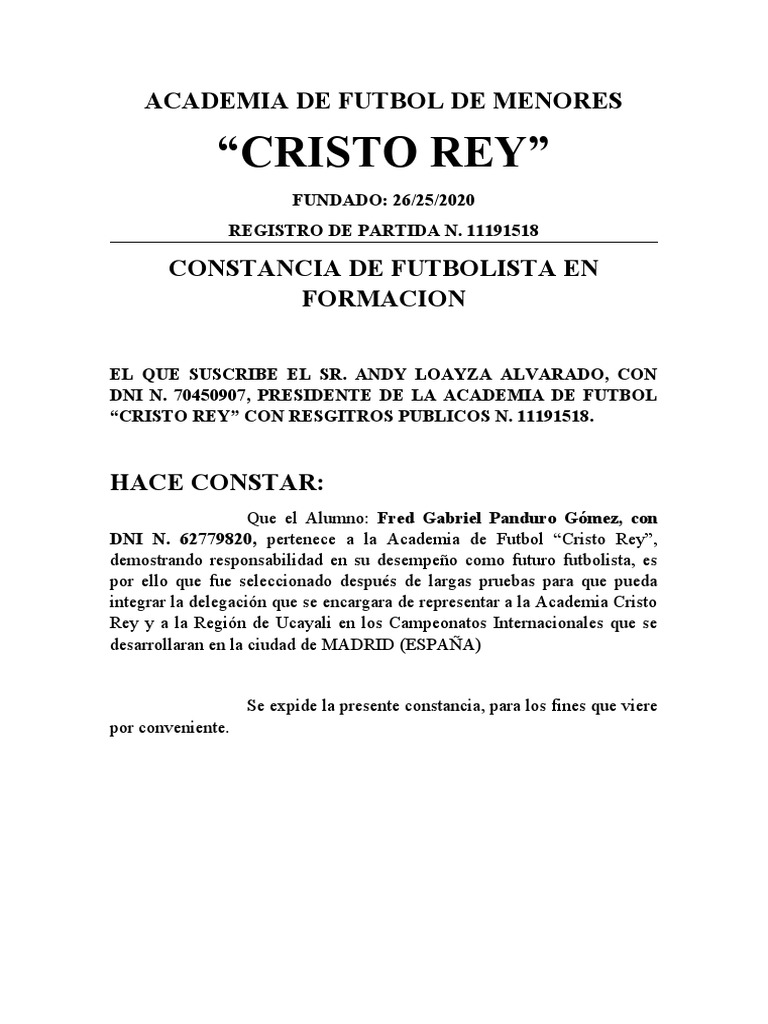 Academia Cristo Rey | PDF