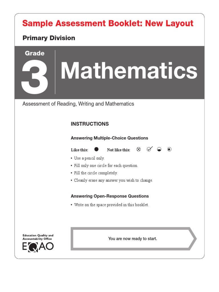 2014-15 Sample Math Booklet | PDF