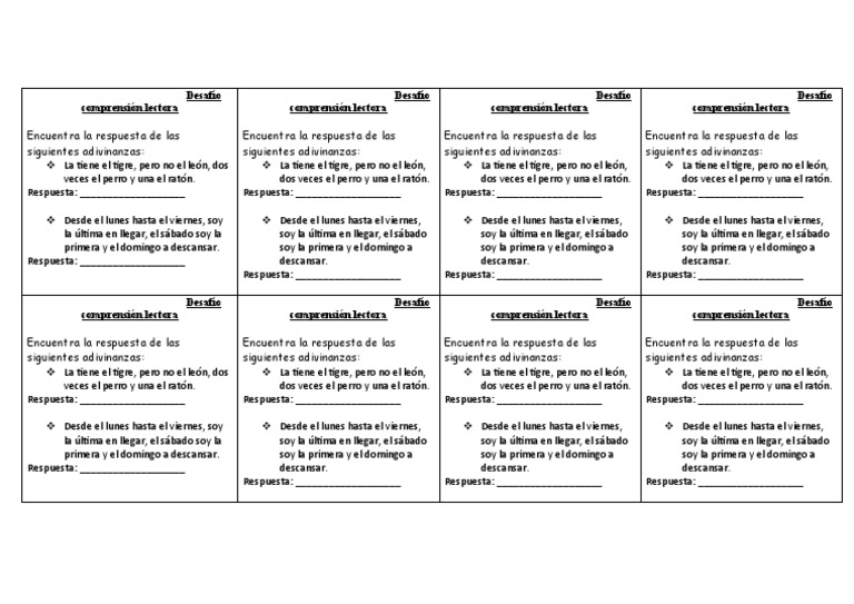 Desafío Comprensión Lectora | PDF