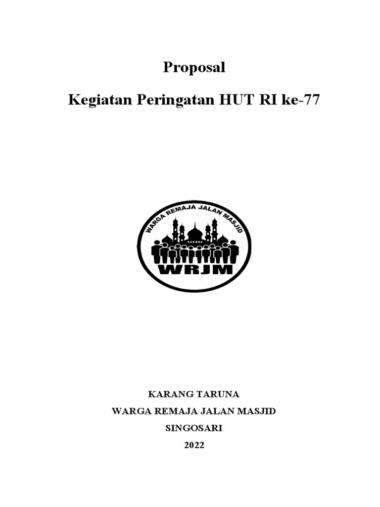 Proposal HUT RI Karangtaruna | PDF