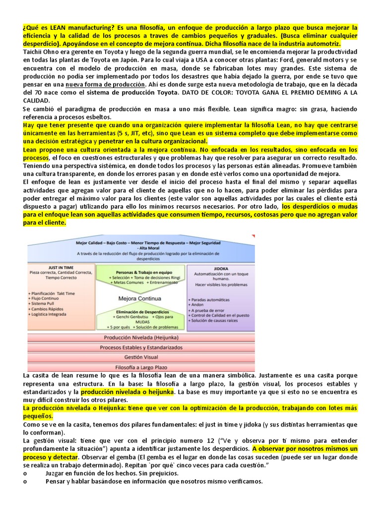 Tema para Produccion | PDF | Lean Manufacturing | Economias