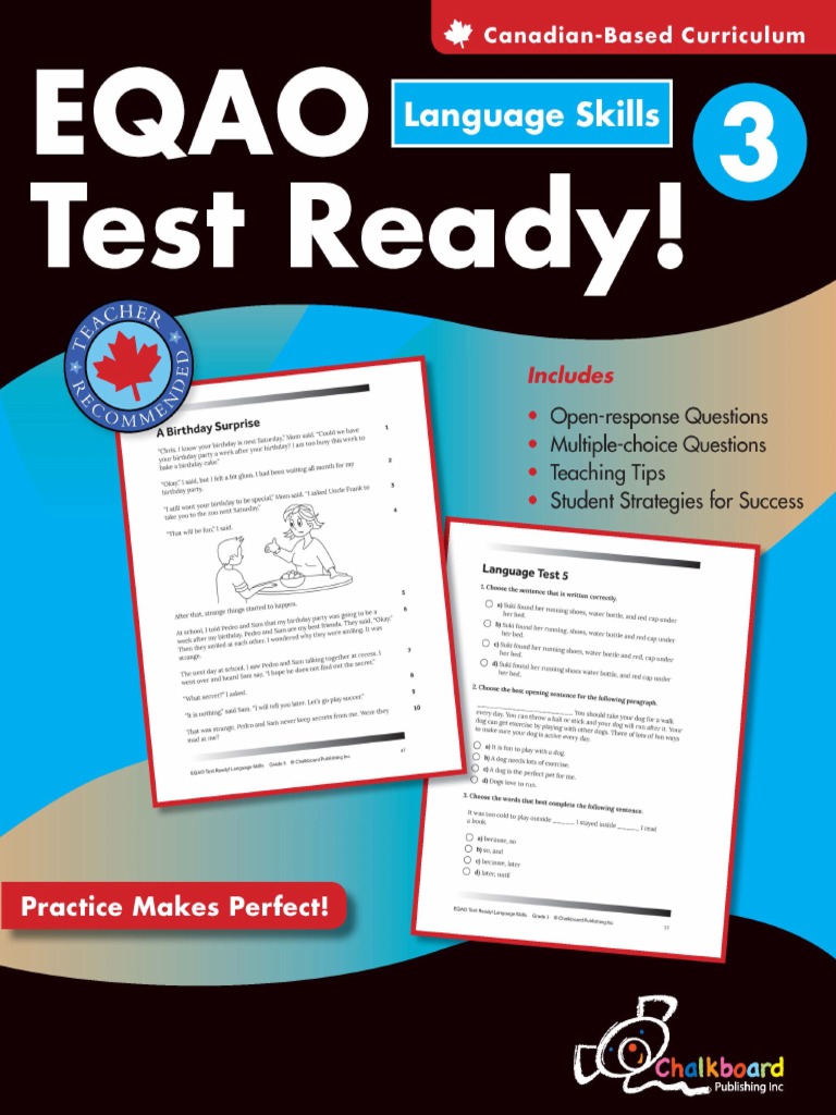 Grade 3 EQAO Language Test Prep | PDF | Educational Assessment