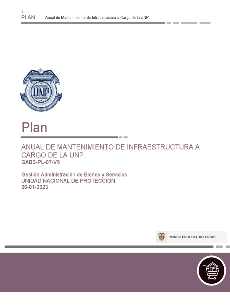 GAB-PL-07-V5 Plan Anual de Mantenimiento de Infraestructura A Cargo de La UNP | PDF ...