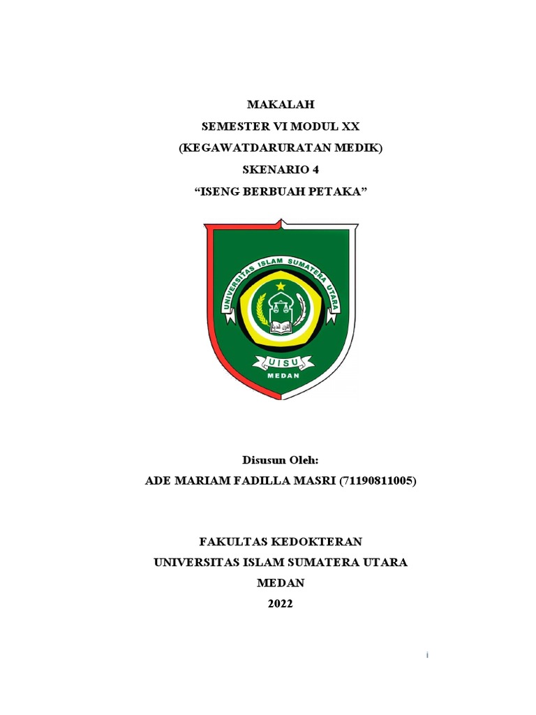 Makalah Skenario 4 "Iseng Berbuah Petaka" (Ade Mariam Fadilla Masri ...