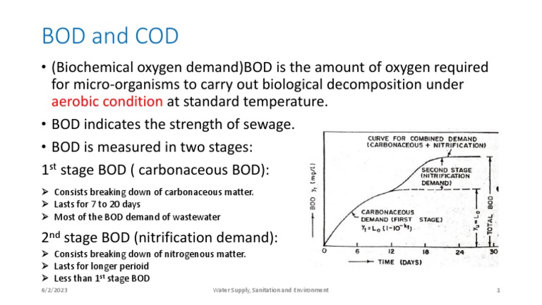 BOD and COD Notes | PDF