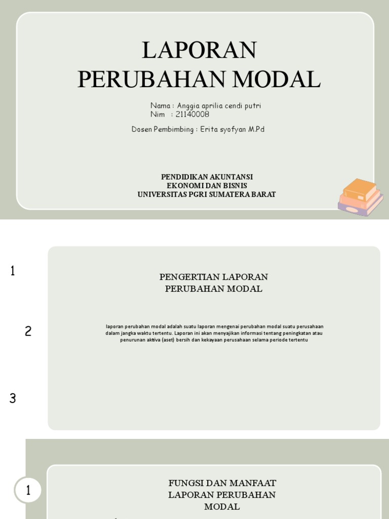 Manfaat dan Contoh Laporan Perubahan Modal | PDF