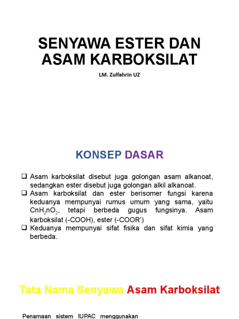 p4. Senyawa Ester Dan Asam Karboksilat | PDF
