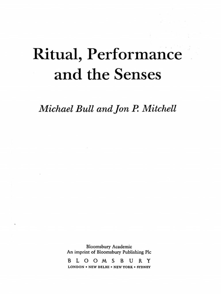 (Sensory Studies Series) Jon P. Mitchell (Editor) - Michael Bull ...