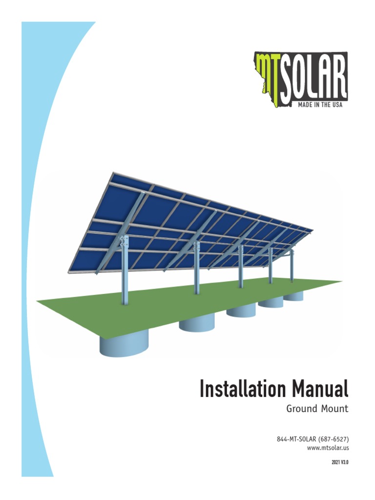 MT Solar Ground Mount Installation Guide | PDF | Deep Foundation ...