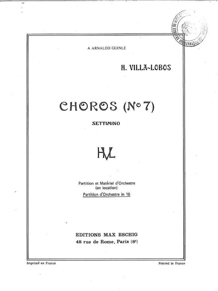 Villa-Lobos - Chôros No. 7 | PDF