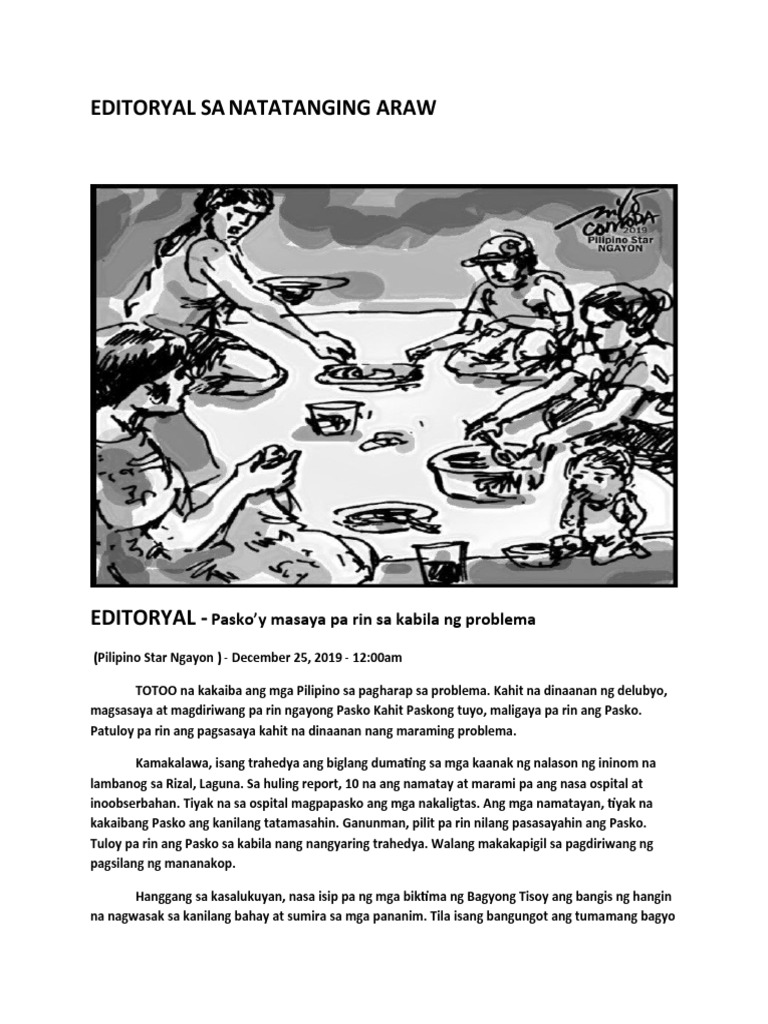 Editoryal Sa Natatanging Araw | PDF