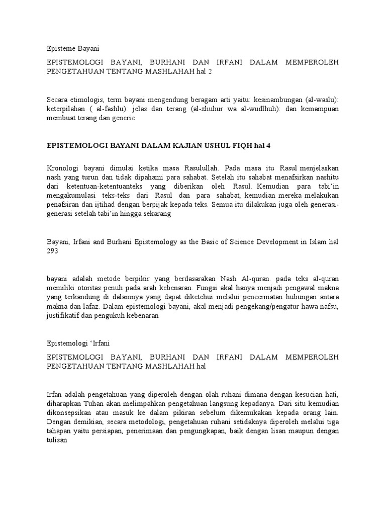 Bayani Irfani Burhani | PDF