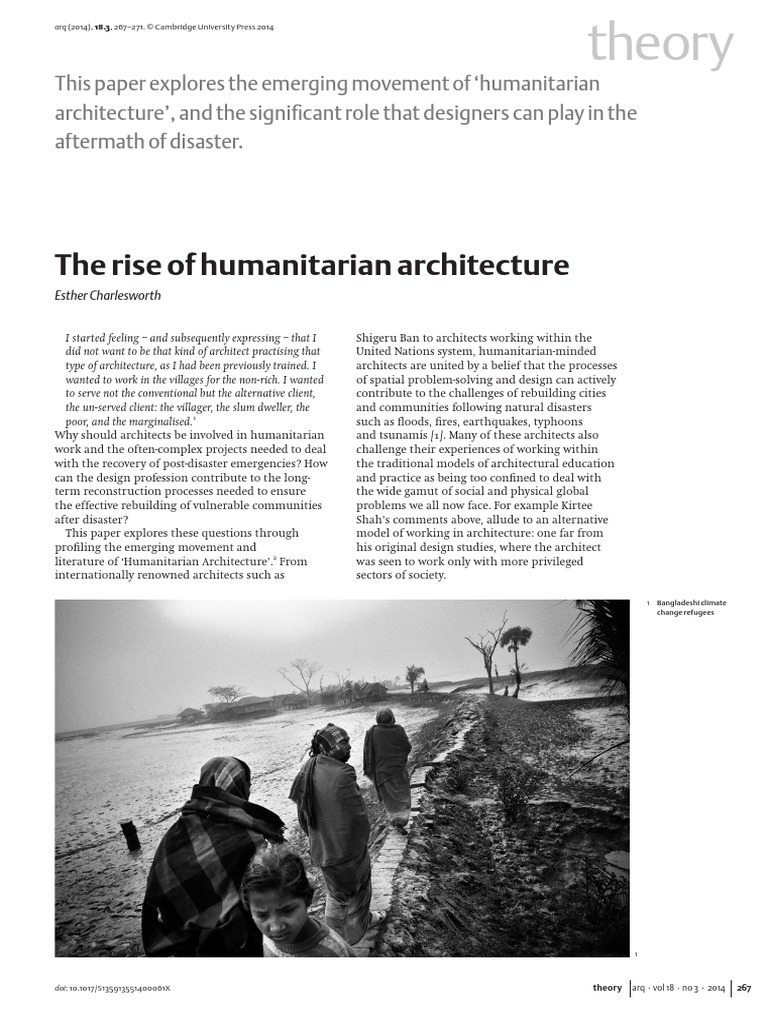 The Rise of Humanitarian Archi | PDF | Architect | Emergency Management