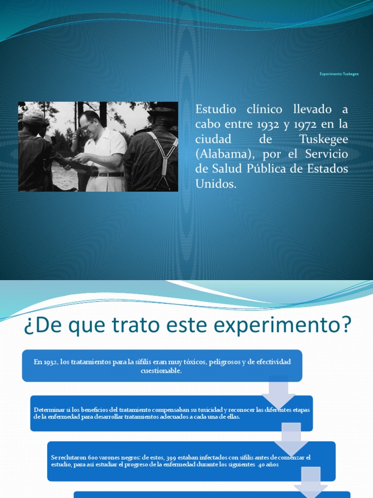 Experimento Tuskegee [Autoguardado] | PDF | Medicina | Cuidado de la salud