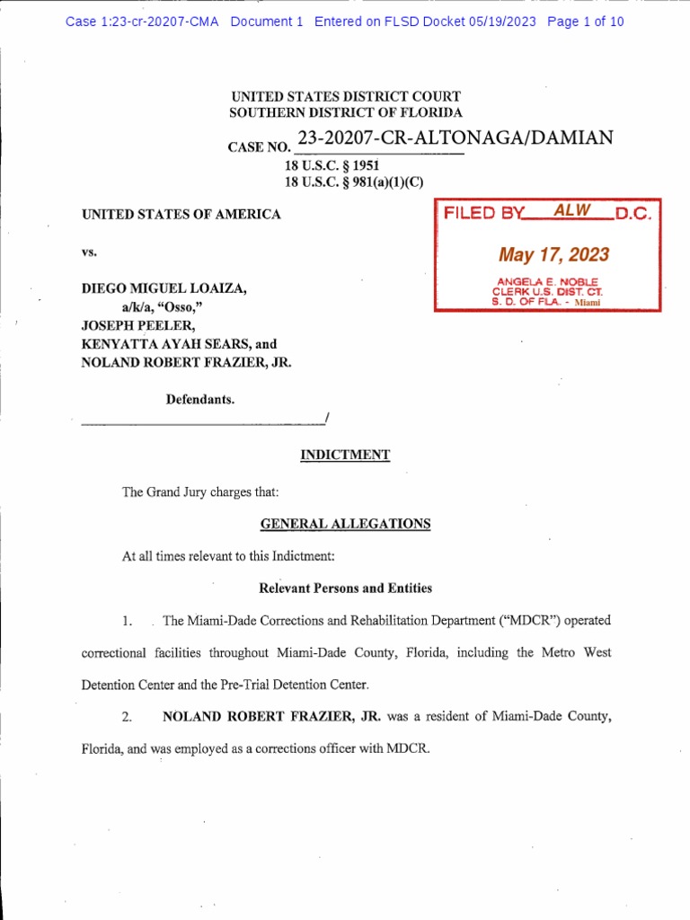 Indictment For Corrections Bust | PDF | Public Law | Criminal Law