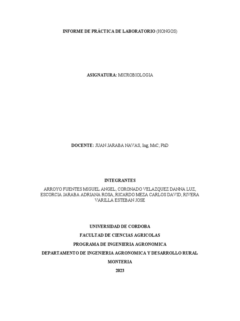 Informe de Micro - 114451-1 | PDF