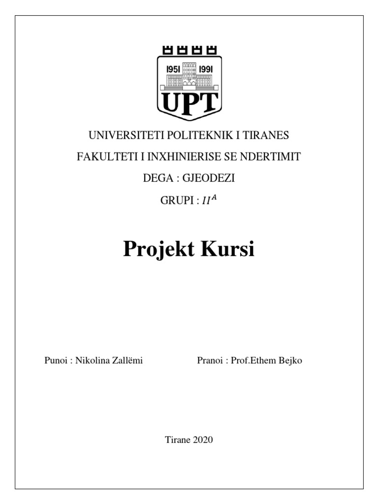 Projekti Rikonstruksion Rruge | PDF