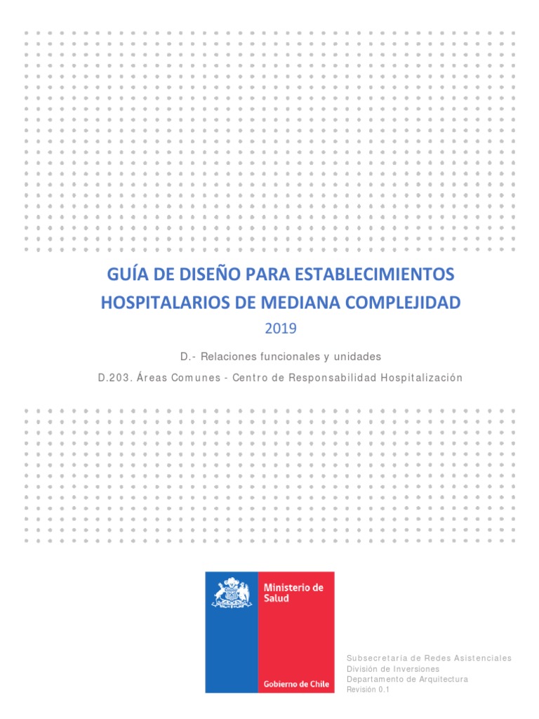 D203. Guia Hospitales Mediana (Atención Cerrada - Areas Comunes) Nov 2019 | PDF | Hospital ...