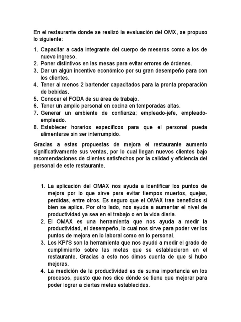 OMAX | PDF | Negocios