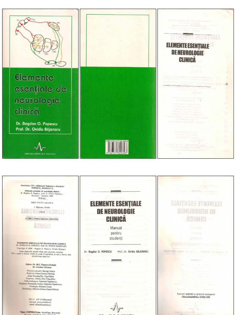 Elemente Esentiale de Neurologie Clinica - Bogdan Ovidiu Popescu | PDF