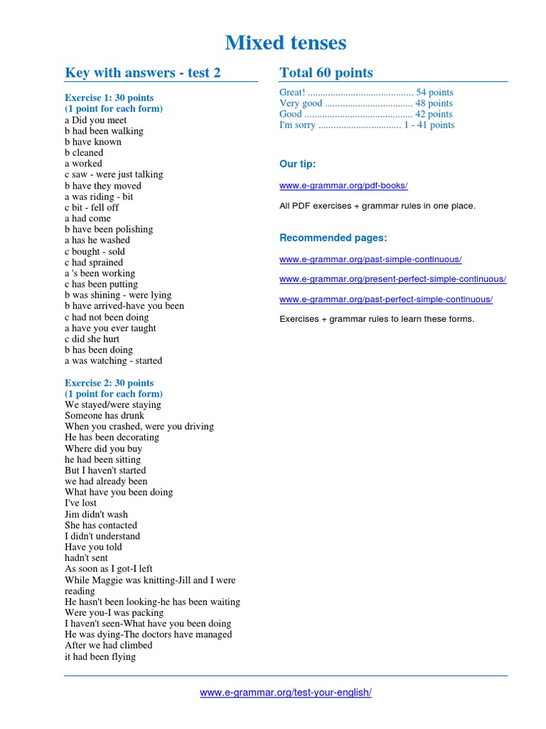 Key Test Your English 2 | PDF
