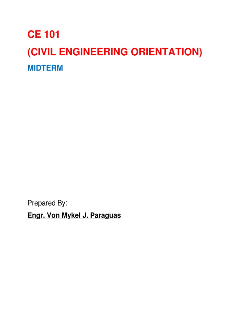 Ce 101 Notes Midterm | Download Free PDF | Surveying | Civil Engineering