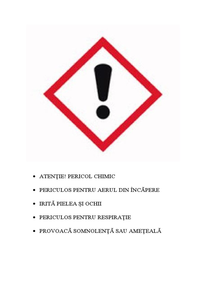 Pictograme Pericole Chimice | PDF