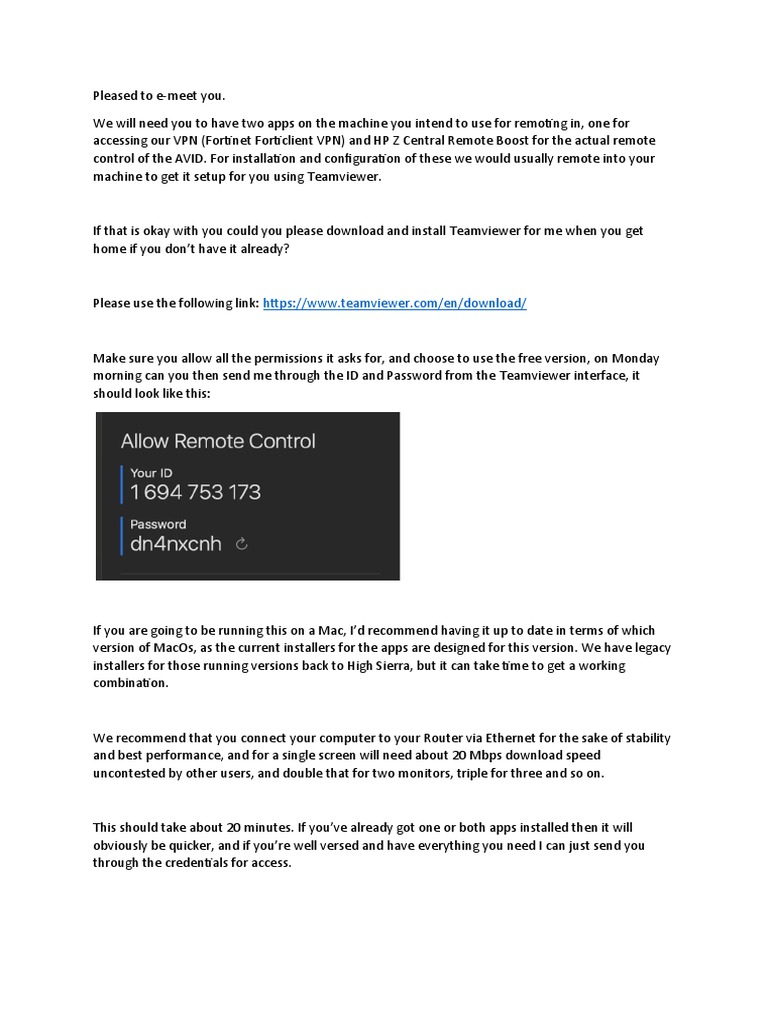 HP Z Central Remote Set Up | PDF