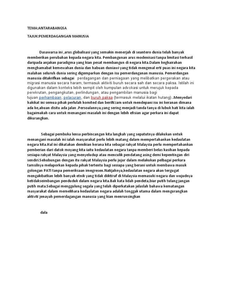 Karangan Bahasa Melayu STPM | PDF