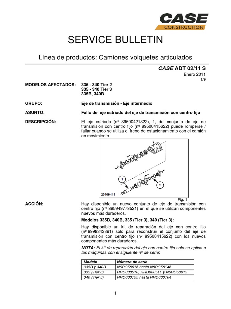 Case Adt 02-11S | PDF | Rodamiento (Mecánico) | Tornillo