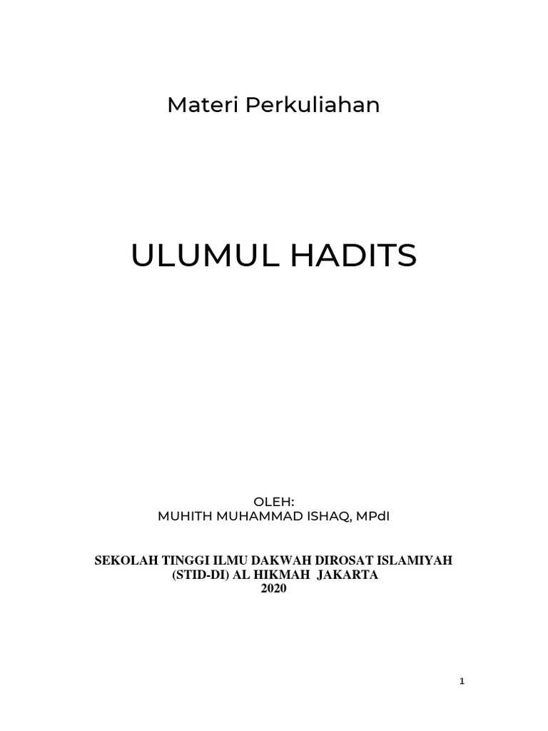 Ulumul Hadits | PDF
