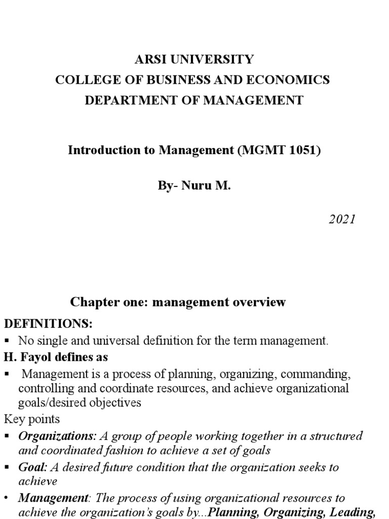 Introduction MGMT Nuru | PDF