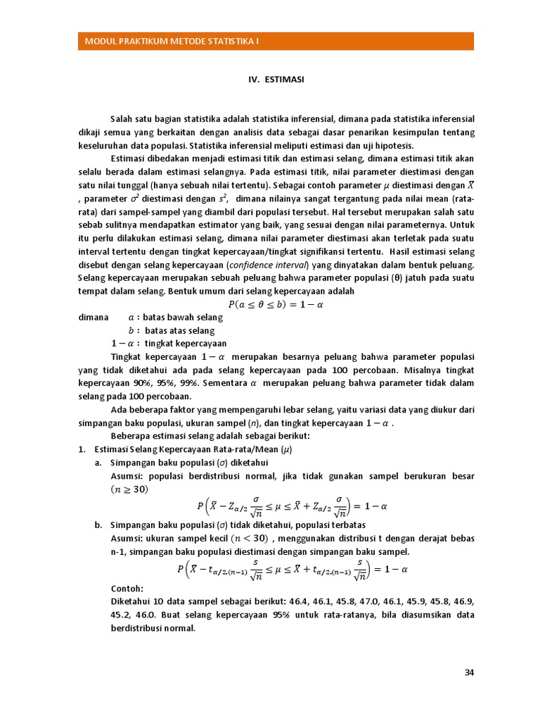 Modul Acara 2 Statistika Inferensial | PDF