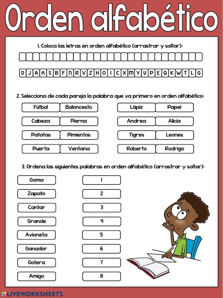 Palabras Orden Alfabetico | PDF