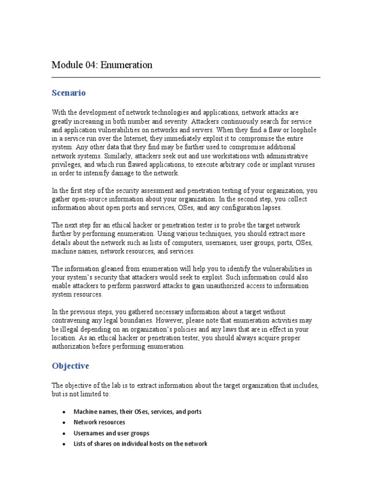 LAB 04 Enumeracion | PDF